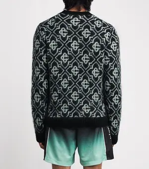 Casablanca Mohair-blend Monogram Sweater