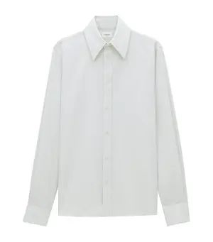 Saint Laurent Cotton Stripe Cassandre Shirt - White