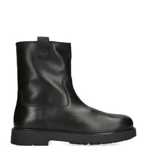 Giorgio Armani Leather Ankle Boots