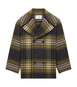 Saint Laurent Checked Coats For Women
