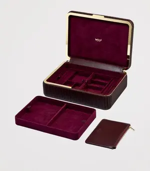 Wolf Medium Bella Jewellery Box - Red