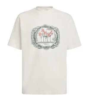 Drole De Monsieur Cotton Plateau Print T-shirt - White