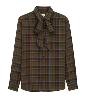 Saint Laurent Check Lavallière Shirt