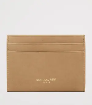 Saint Laurent Leather Letter Flap Card Holder