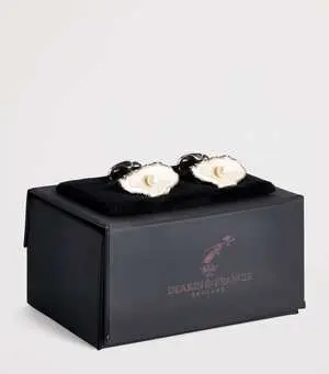 DEAKIN & FRANCIS Sterling Oyster And Pearl Cufflinks