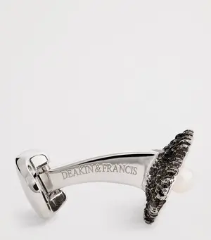 DEAKIN & FRANCIS Sterling Oyster And Pearl Cufflinks