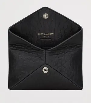 Saint Laurent Monogram Crocodile Effect Envelope Card Holder