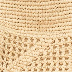Saint Laurent Jamie Raffia Shopper Bag - Beige