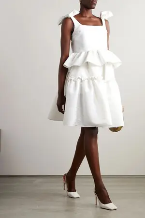 Nina Ricci Taffeta Ruffled Skirt