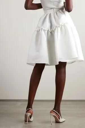 Nina Ricci Taffeta Ruffled Skirt