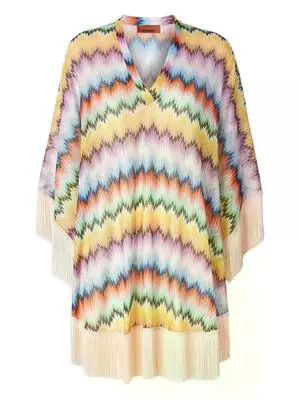 Missoni Zigzag-pattern Fringed Midi Dress