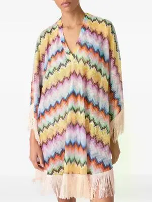 Missoni Zigzag-pattern Fringed Midi Dress