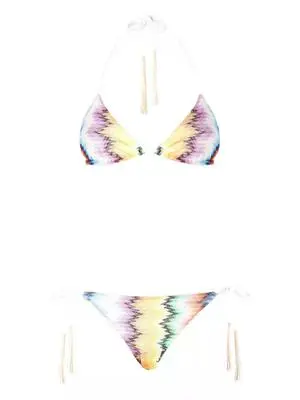 Missoni Zigzag-pattern Tasseled Bikini - Yellow