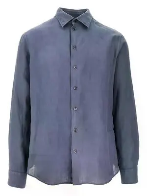 EMPORIO ARMANI Long-sleeve Linen Shirt