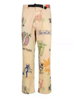 PAS DE MER Printed Trousers