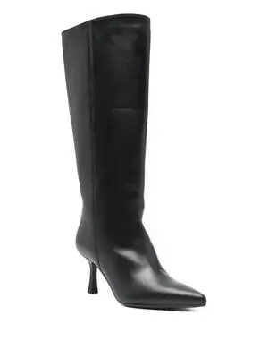 GISEL MOIRE 80mm Calf-leather Knee-high Boots