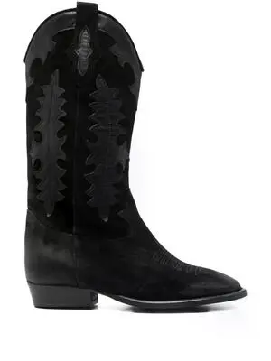 GISEL MOIRE 20mm Leather Cowboy Boots