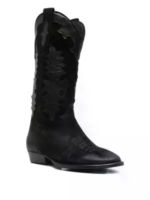 GISEL MOIRE 20mm Leather Cowboy Boots