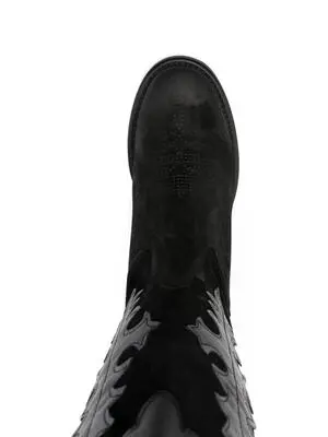 GISEL MOIRE 20mm Leather Cowboy Boots