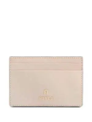 Furla Camelia Leather Card-holder - Neutrals