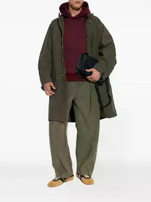 Givenchy Logo-print Parka Coat - Green