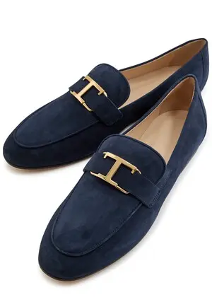 TOD'S Suede Loafers - Navy