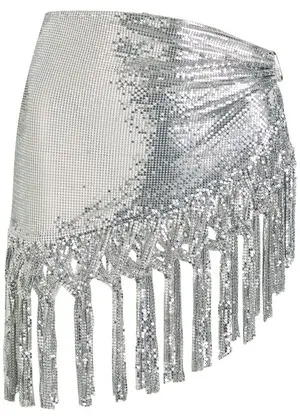 Rabanne Mesh Aluminium Belt - Silver