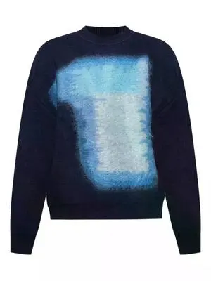 Givenchy Abstract-print Sweater - Blue