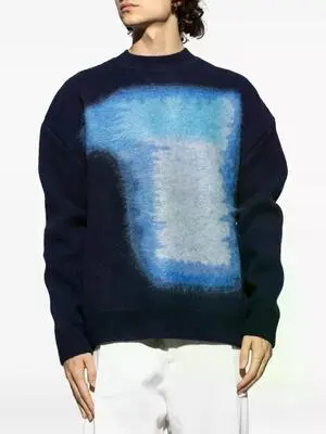 Givenchy Abstract-print Sweater - Blue