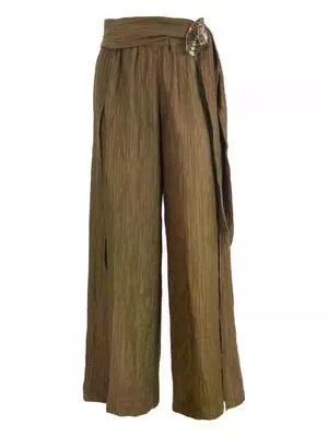 HAMOULET Pleated Trousers With Ornament