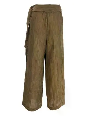 HAMOULET Pleated Trousers With Ornament