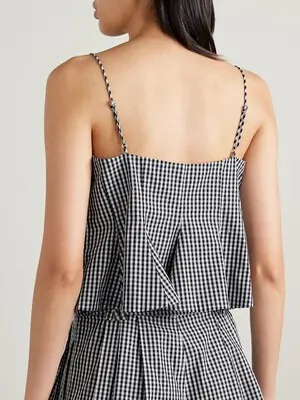 Sea Neci Gingham Cotton-poplin Camisole