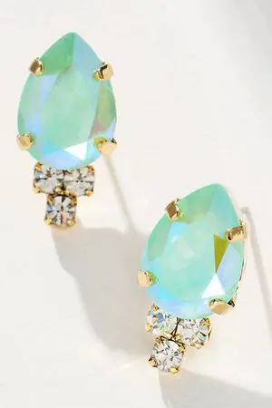 TOVA Vienna Swarovski Crystal Earrings Blue