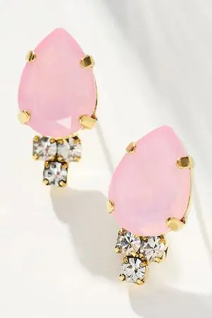 TOVA Vienna Swarovski Crystal Earrings - Pink