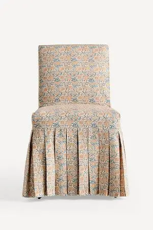 Anthropologie Layla Printed Ruffle Slipcover - Magnolia