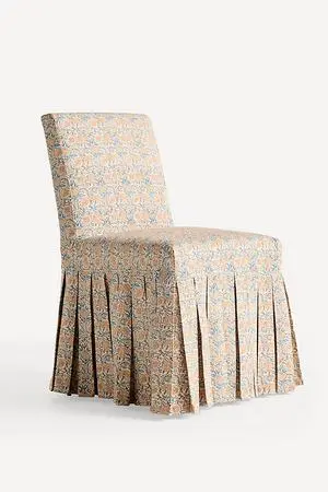 Anthropologie Layla Printed Ruffle Slipcover - Magnolia