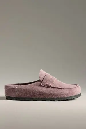 BIRKENSTOCK Naples Suede Clogs - Faded Purple