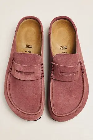 BIRKENSTOCK Naples Suede Clogs - Pepper