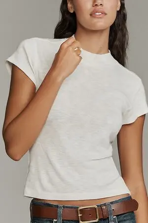 PILCRO Cyris Turtleneck Tee - Vanilla