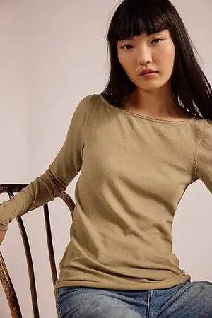 Fitted Cotton Long Sleeve Tops for Women