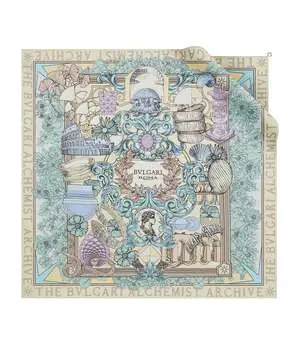 BVLGARI Silk Alchemist Scarf Green