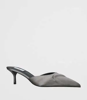 Alaïa Satin Heeled Mules