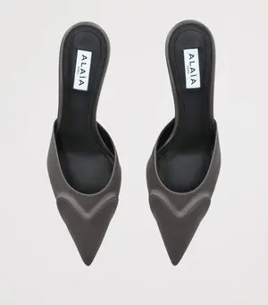 Alaïa Satin Heeled Mules