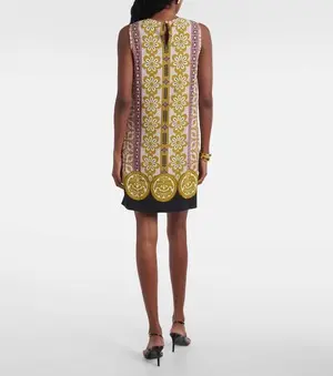 La DoubleJ Printed Stretch Tunic Satin Minidress
