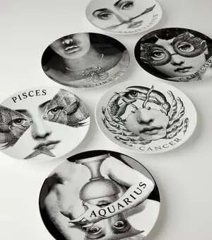 FORNASETTI Tema E Variazioni N.355 Scorpio Wall Plate - Black