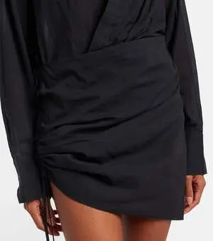 SIR. Azura Ruched Cotton Wrap Dress
