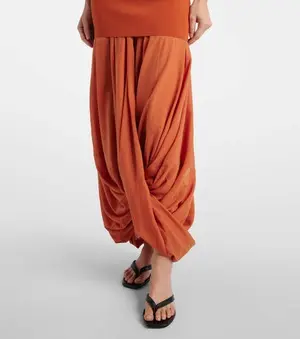 TOTEME Cocoon Jersey Midi Dress - Orange