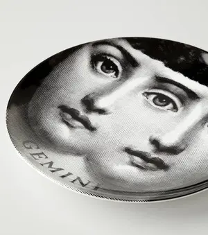 FORNASETTI Tema E Variazioni N.350 Gemini Wall Plate - Black