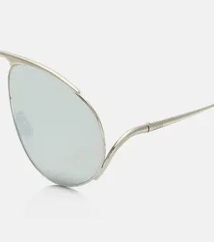 Loewe Hillock Aviator Sunglasses - Silver