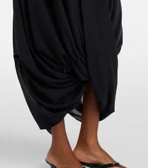 TOTEME Draped Midi Skirt - Black